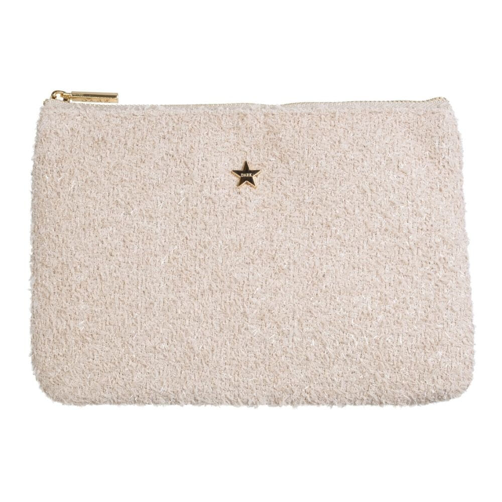 Dark Small Pouch Sand Tweed